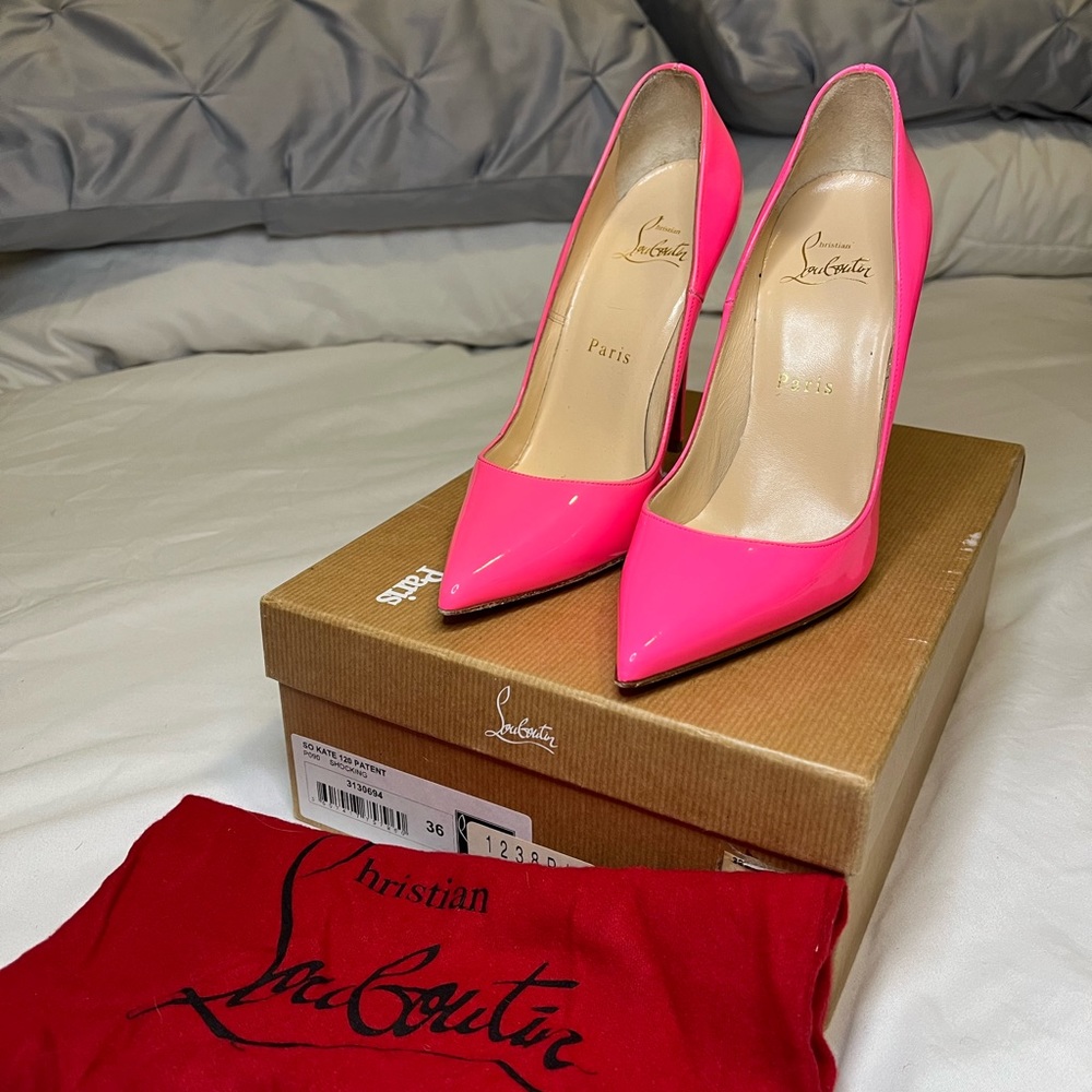 Christian Louboutin So Kate 120 Patent Pump - Gem